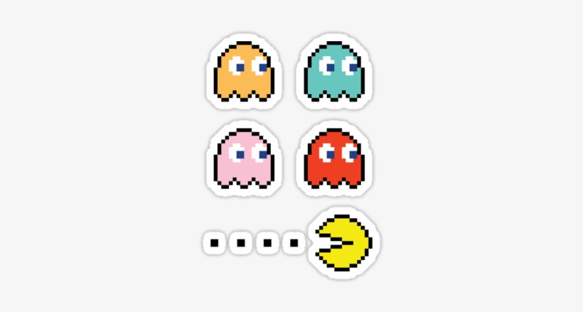 Pac-man Ghosts Sticker - Pac Man Stickers Png - Free Transparent PNG ...