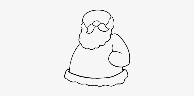 How To Draw Santa Claus - Line Art - Free Transparent PNG Download - PNGkey