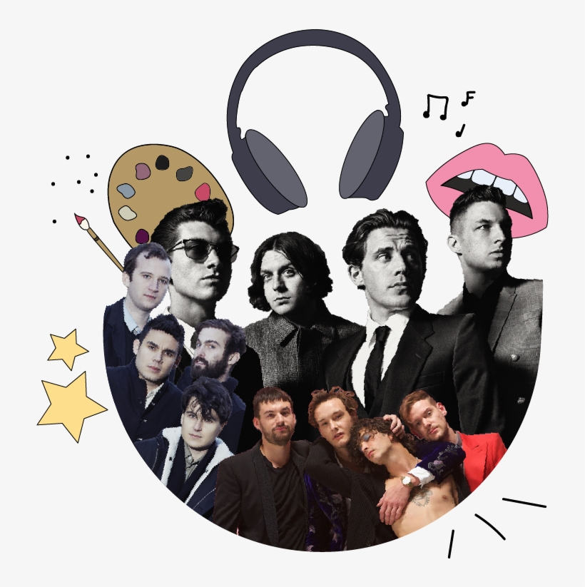 Arctic Monkeys Indie Rock Band Music Bw 16x12 Print - Free Transparent ...