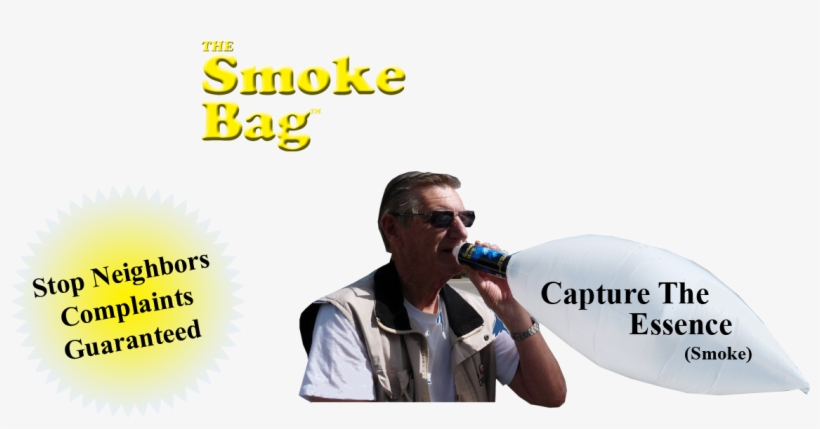 The Smoke Bag Logo And Man Exhaling Smoke Into The - Smoker Bags Set Of ...