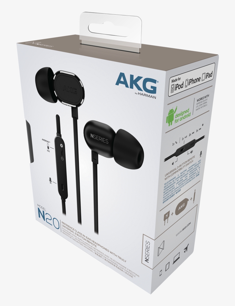 Spec Sheet - Akg N20 Earphones - Black - Free Transparent PNG Download - PNGkey