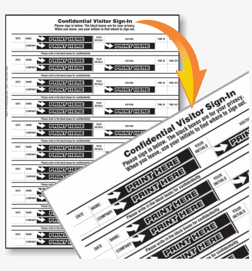 Buy Now - Confidential Sign In Sheets - Free Transparent PNG Download ...