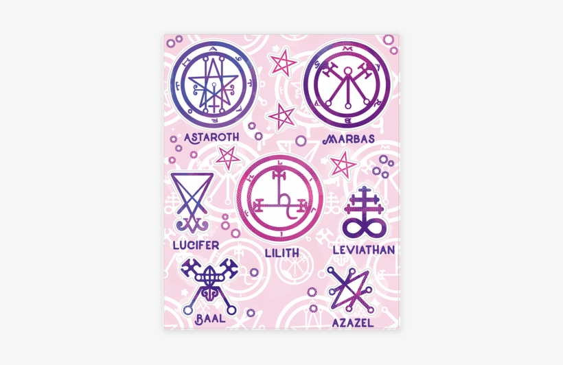 Pastel Goth Demon Sigil - Azazel Sigil Of Lucifer - Free Transparent ...