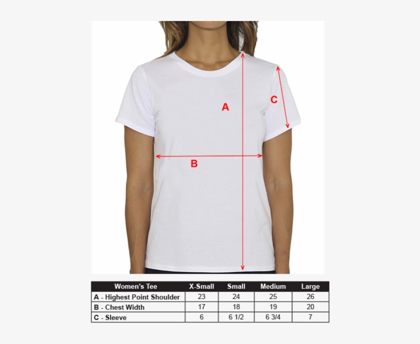 Sizing Guide Women's T-shirt - Girl - Free Transparent PNG Download ...
