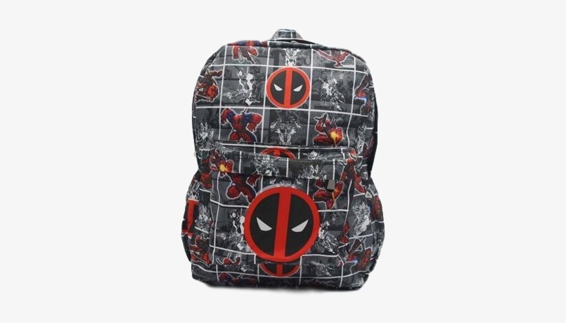 Deadpool Cartoon School Backpack - Marvel Deadpool Laptop Bag - Free ...