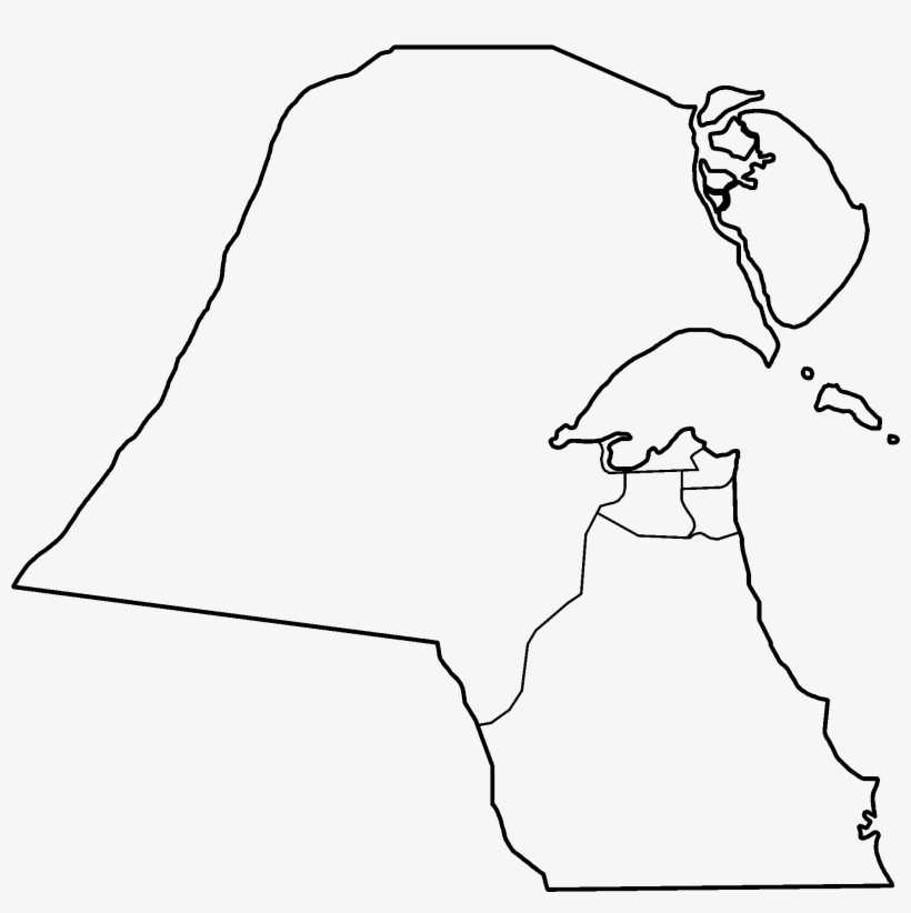 Kuwait Governorates Blank - Kuwait Map Vector Png - Free Transparent ...