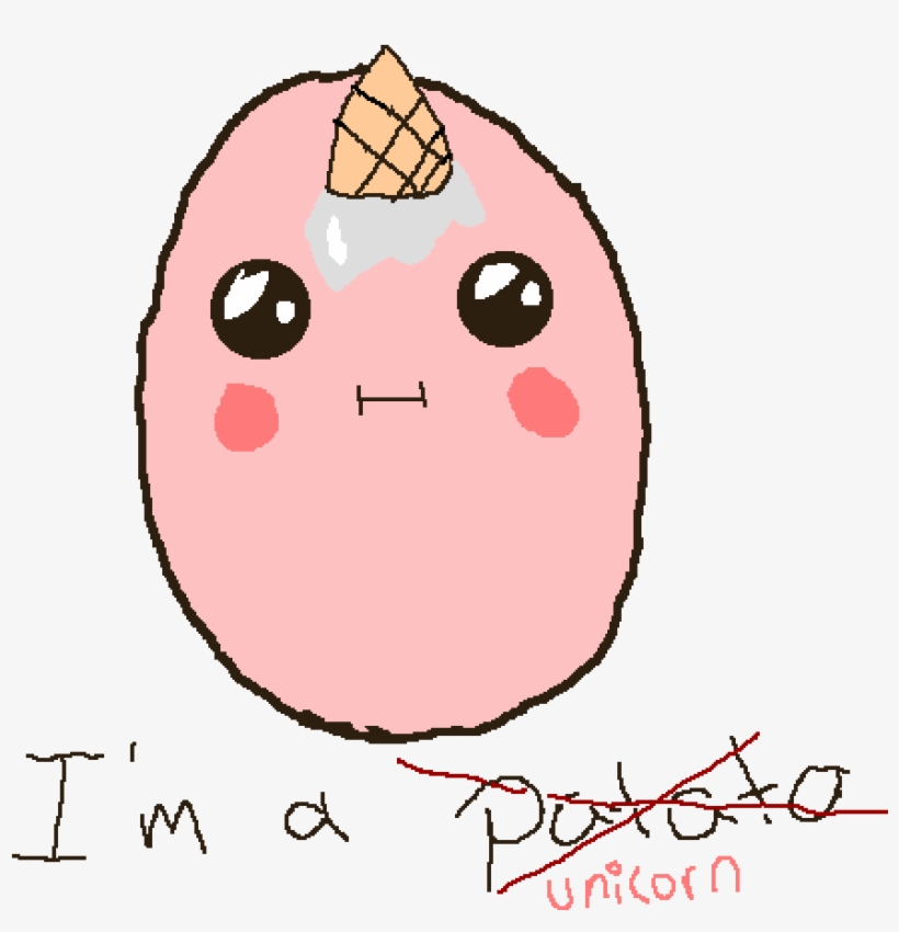 Kawaii Unicorn Potato - Free Transparent PNG Download - PNGkey