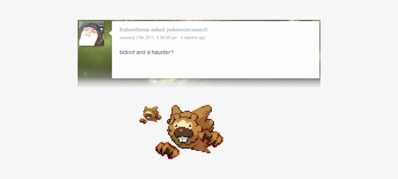 #haunter #bidoof #frubenllama #hal #pokemon Splice - Bidoof Sprite ...