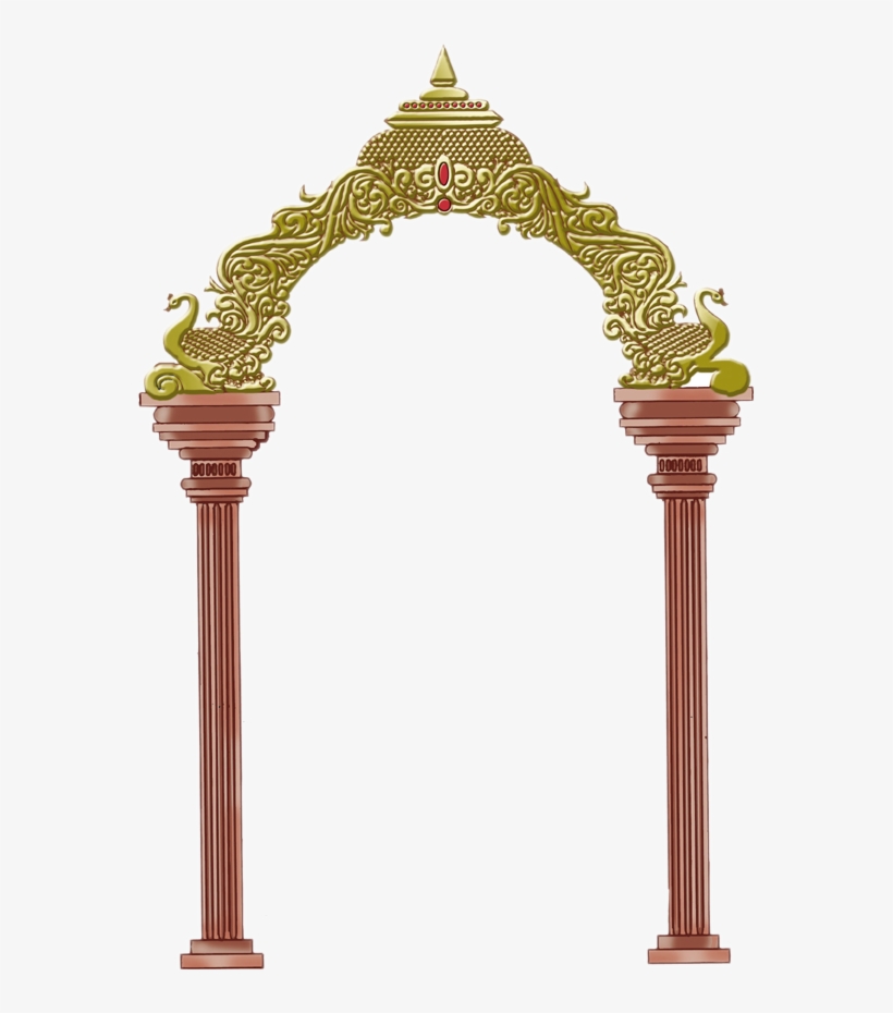 Peacock Clipart Colour Frame - Temple Arch Png - Free Transparent PNG ...