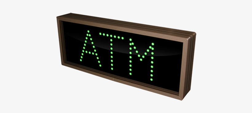 Atm Led Light In Green *5863 - Atm Led Sign - Red - Free Transparent ...