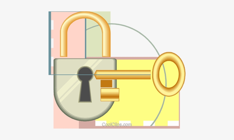 Lock And Key, Pad Lock Royalty Free Vector Clip Art - Circle - Free ...