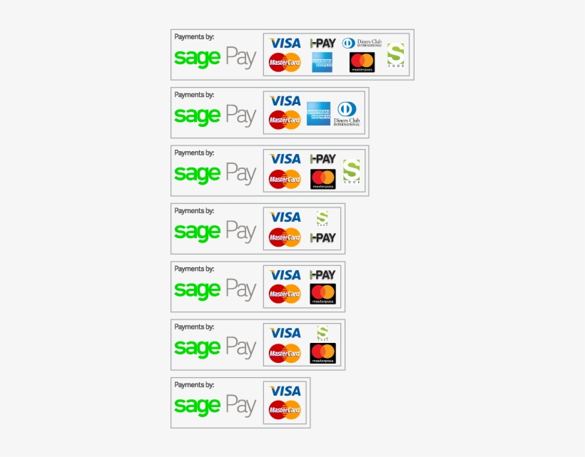 Payments By Sage Pay Logos For Ecommerce Website Use - Sage (green) 50 ...