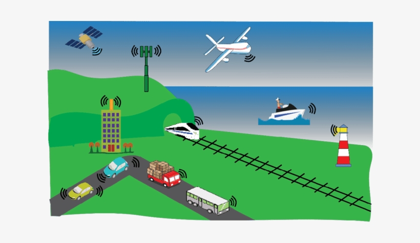 Illustration Of Smart Transportation - Intelligent Transportation ...