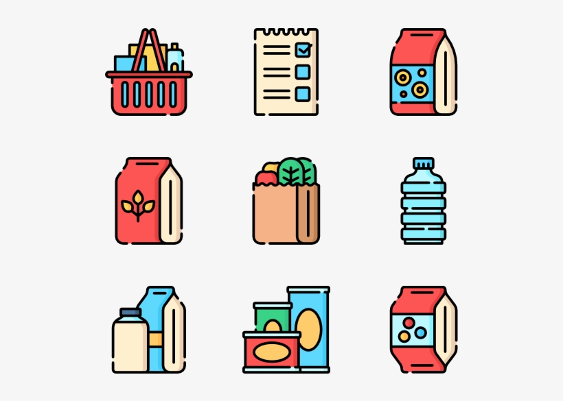 Grocery 50 Icons - Big Icons - Free Transparent PNG Download - PNGkey