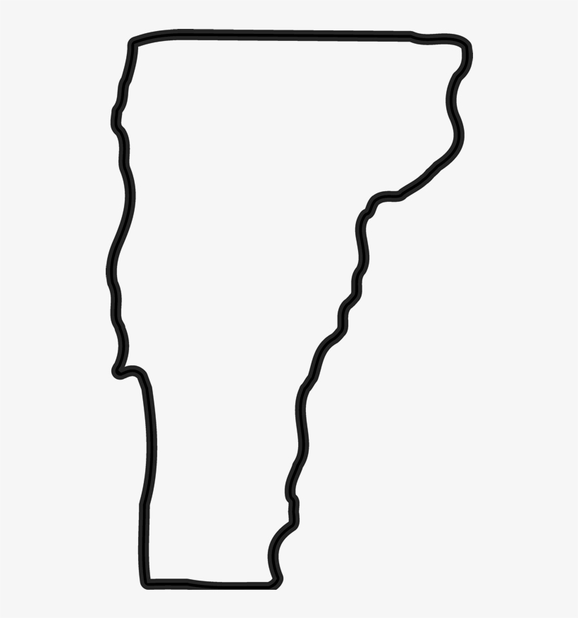 Vermont Outline Rubber Stamp - Black And White Vermont Outline - Free ...