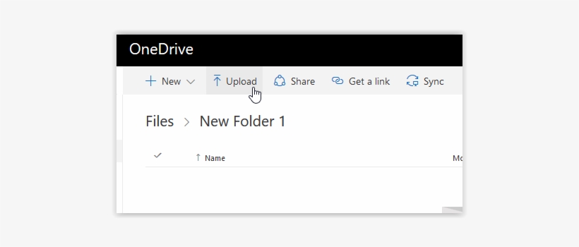 New Folder Upload Button In Onedrive - Onedrive - Free Transparent PNG ...