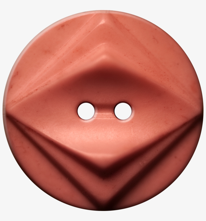 Button With Double Diamond Motif, Orange - Dessert - Free Transparent ...