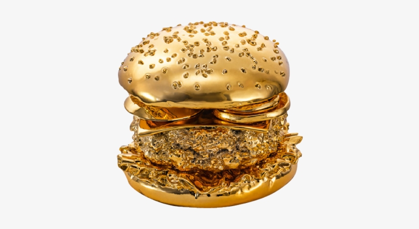 Food Thug Bling Gold Burger Png Fast Food Transparent - Golden Burger ...