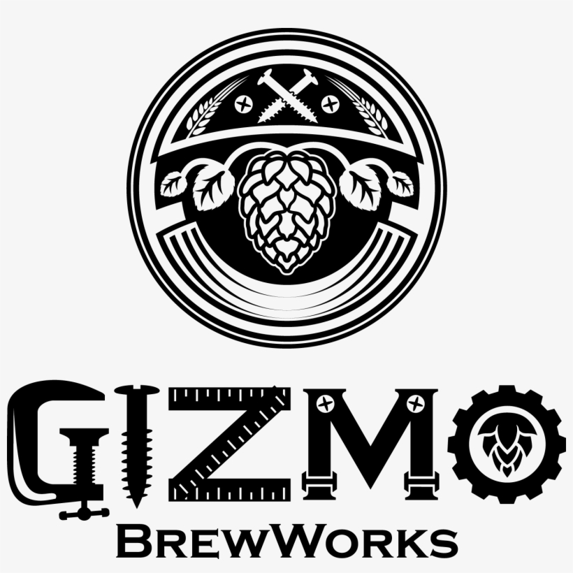 Gizmo Circle Text Outside Black - Gizmo Brew Works - Free Transparent ...