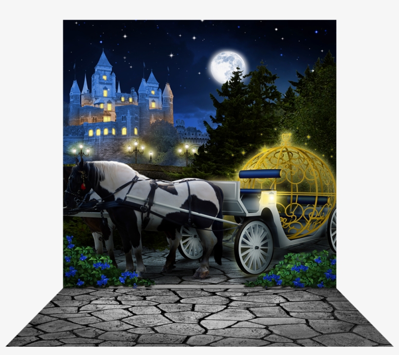 Fantasy Coach With Castle - Transparent Fantasy Backdrop Png - Free ...
