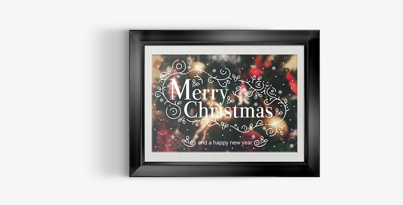 Merry Christmas Card - Picture Frame - Free Transparent PNG Download ...