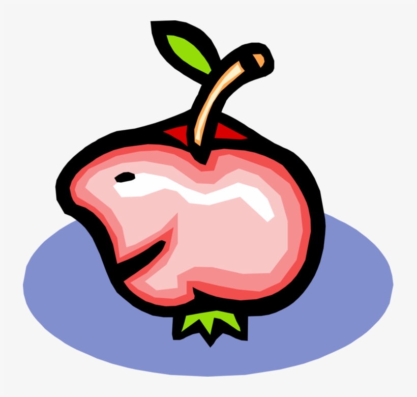 Vector Illustration Of Anthropomorphic Red Apple - Free Transparent PNG ...