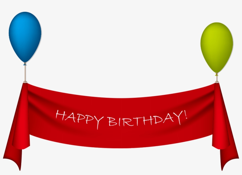 Birthday Ribbon Greeting Card Clip Art - Happy Birthday Ribbon Png ...