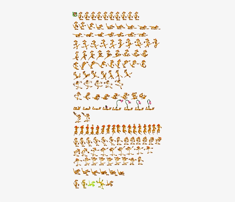 Gba Lk1 - Lion King Sprite Sheet - Free Transparent PNG Download - PNGkey