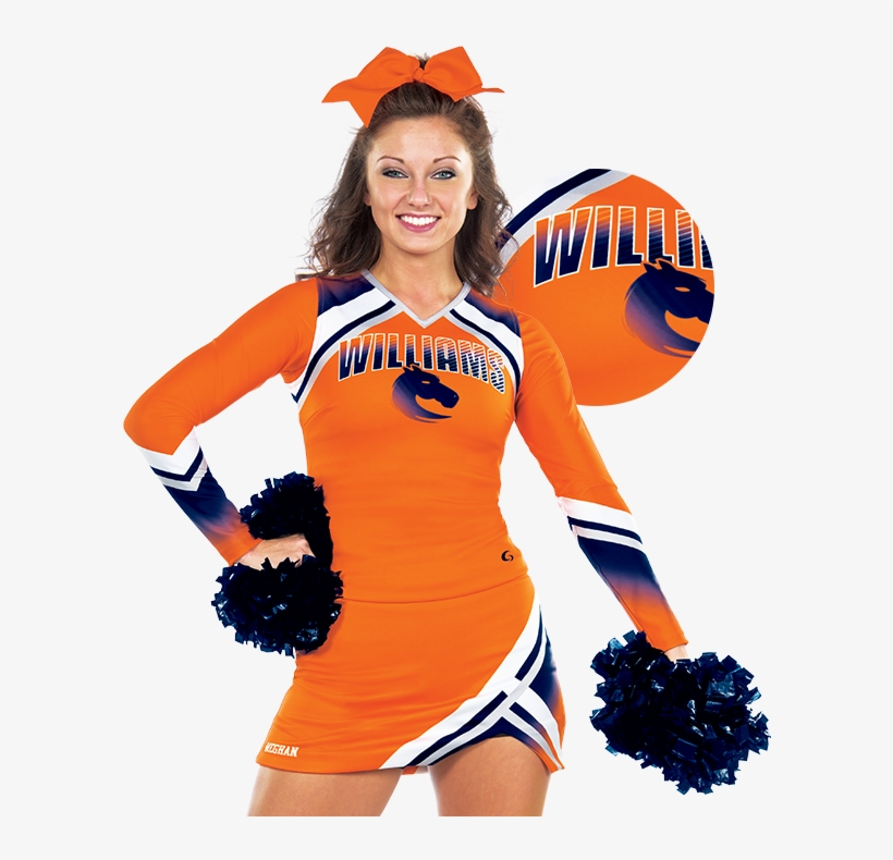 Cheerleader Uniform Ultrafuse Sublimation Layout Uniform - Orange Cheer ...