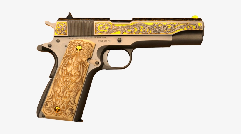 Gold Revolver Png