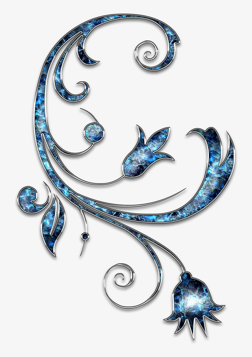 Flower,transparent - Background Silver Blue - Free Transparent PNG ...