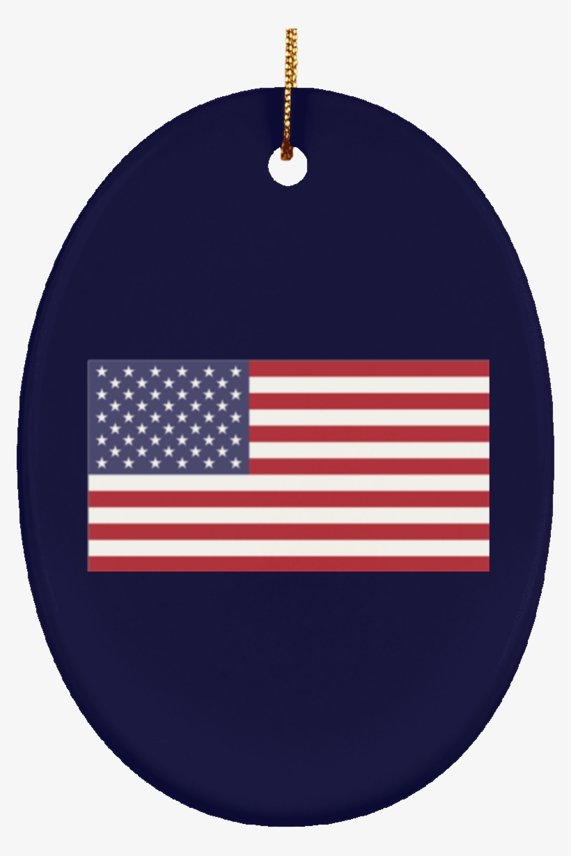 Usa Flag Ceramic Oval Ornament - Usa Flag - Free Transparent PNG ...
