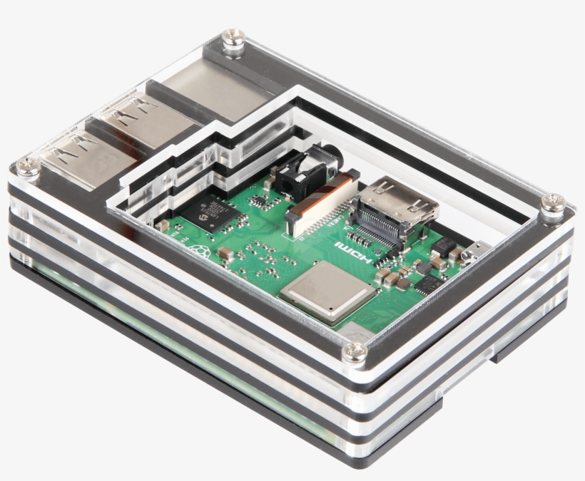 Housing For Raspberry Pi 3, 7x Acrylic, Transparent - Raspberry Pi ...