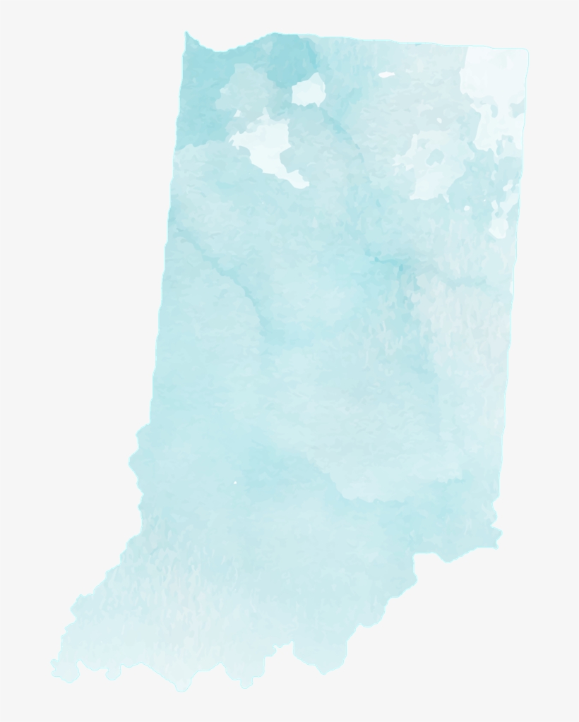 Stickers By Caroline Indiana In Blue Watercolor - Gray State Of The ...