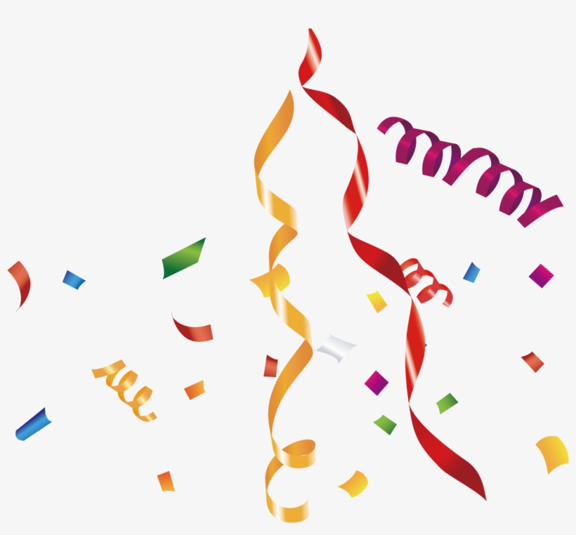 Ribbon Clip Art - Confetti Frame - Free Transparent PNG Download - PNGkey