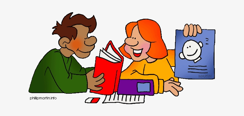 Friends Reading Clipart