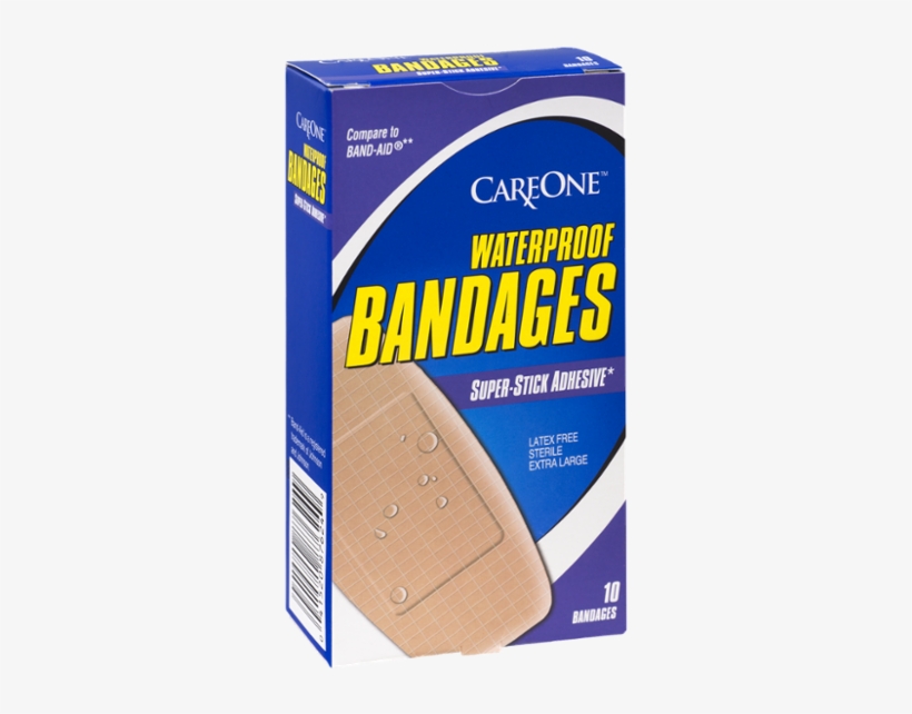 Careone Bandages, Waterproof - 30 Bandages - Free Transparent PNG ...