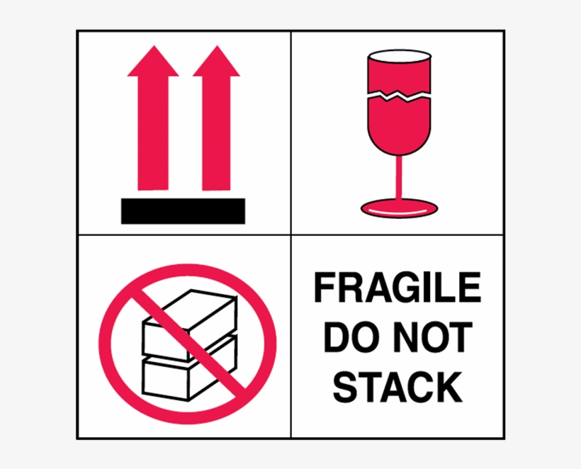 Brady Shipping Label Fragile Do Not Stack 500 Per Roll - Fragile Do Not ...