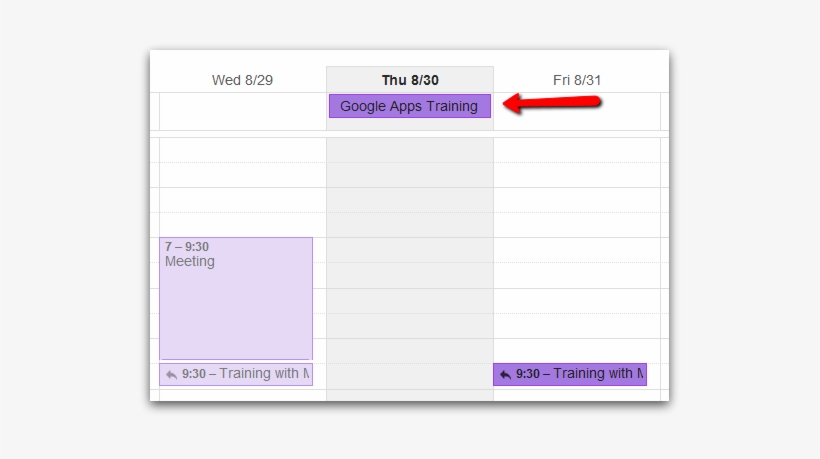 If You Look Closely, The All Day Events And Timed Events - Google ...