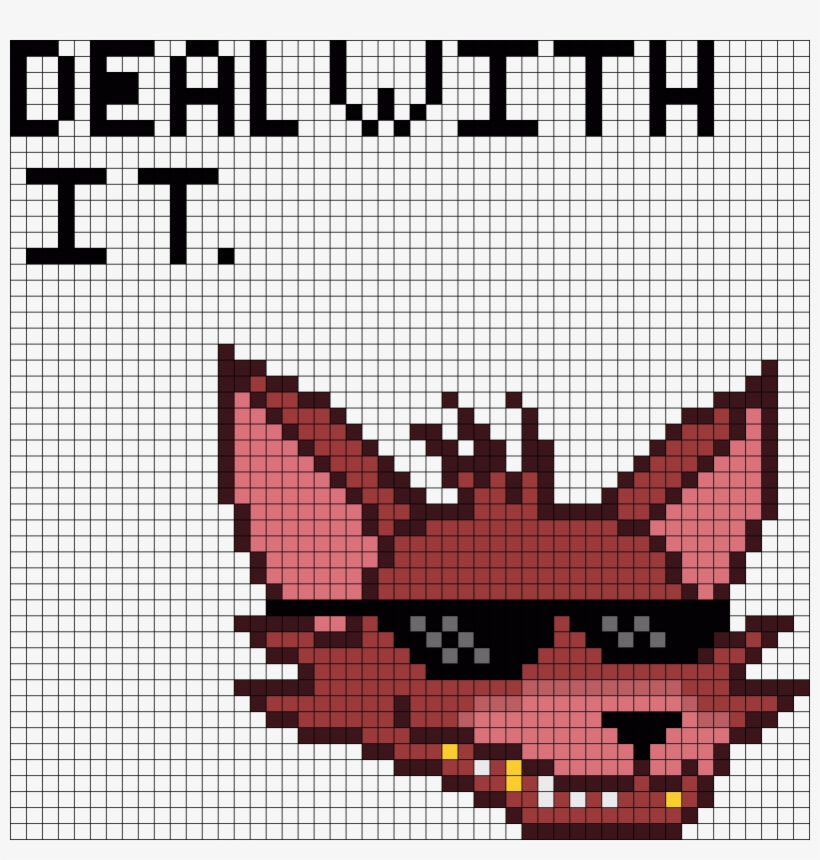 Deal With It Fnaf Foxy Swag Perler Bead Pattern / Bead - 8 Bit Foxy ...