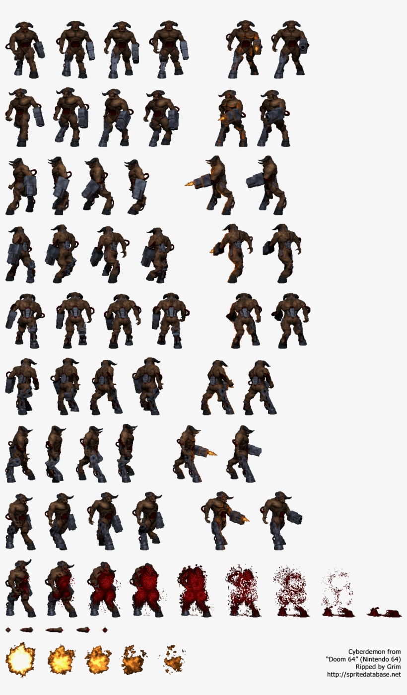 Doom 64 Cyberdemon - Free Transparent PNG Download - PNGkey