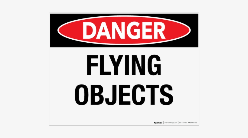 Flying Objects - Air Compressor Safety Sign - Free Transparent PNG ...