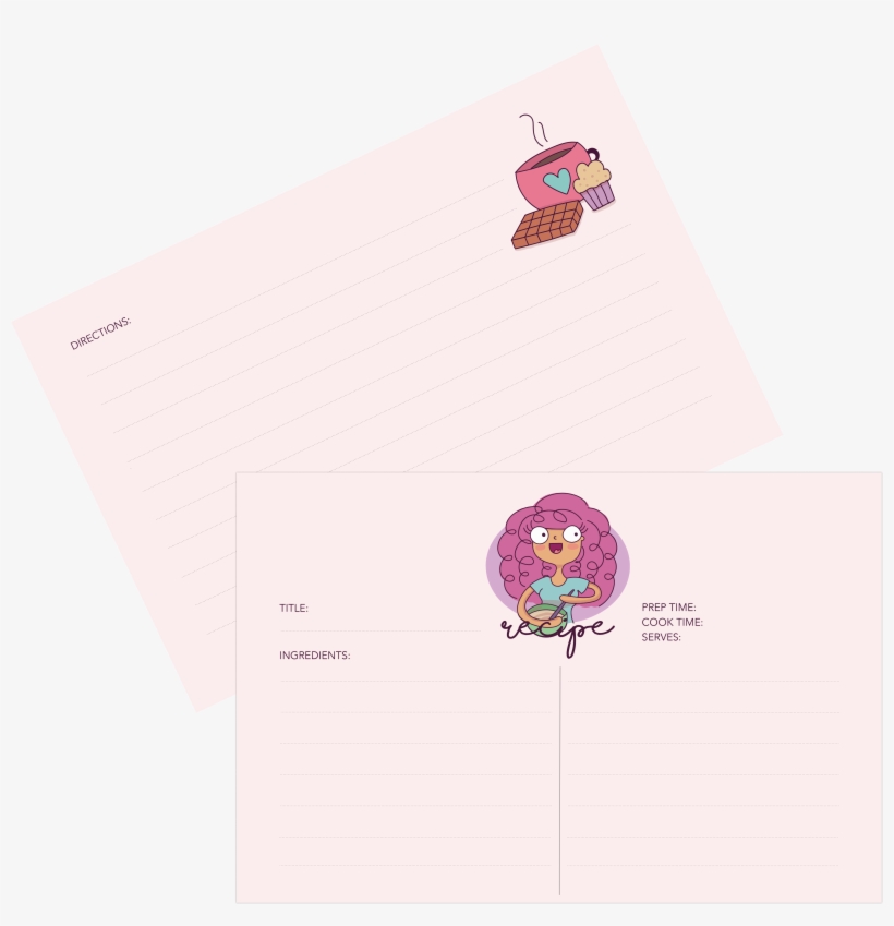Cooking Fun Recipe Card - Graphic Design - Free Transparent PNG ...