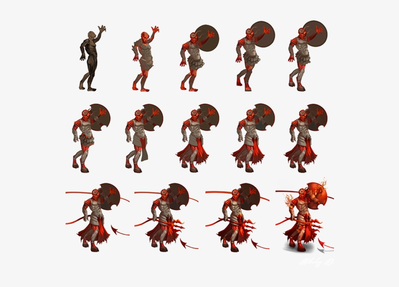 This Is 2d Drawing Of Hero Character Of The Devil With - 2d Hero ...