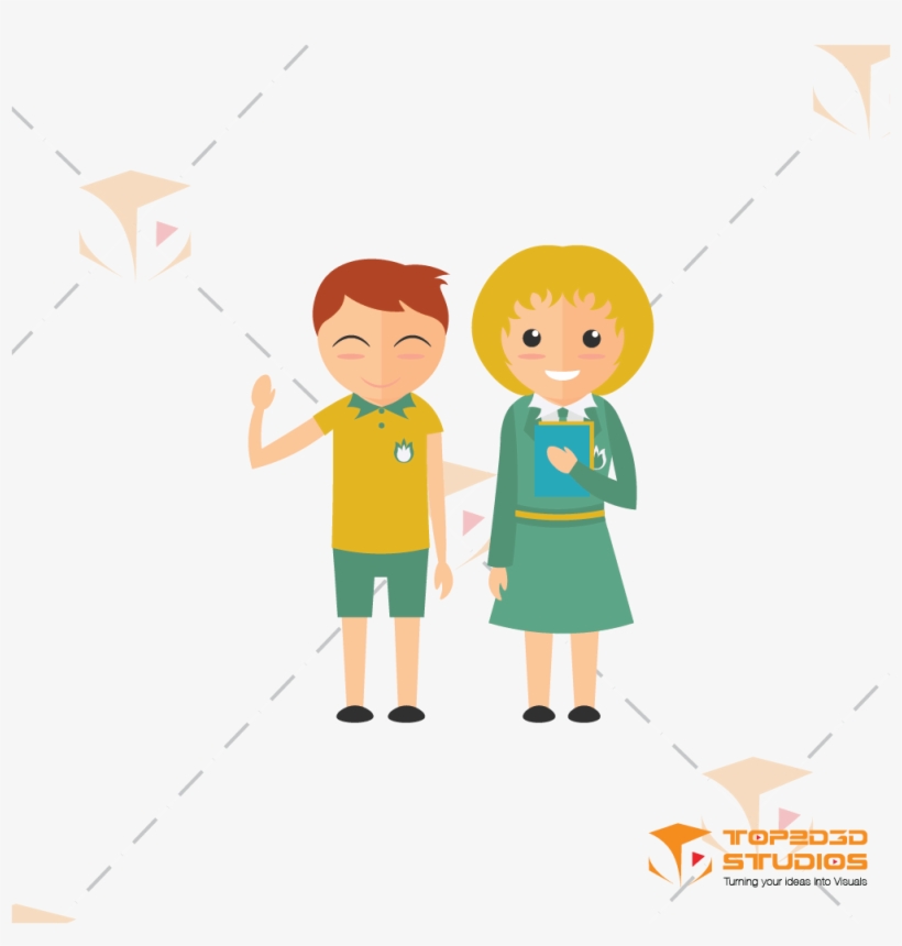 2d Student Pair - School - Free Transparent PNG Download - PNGkey