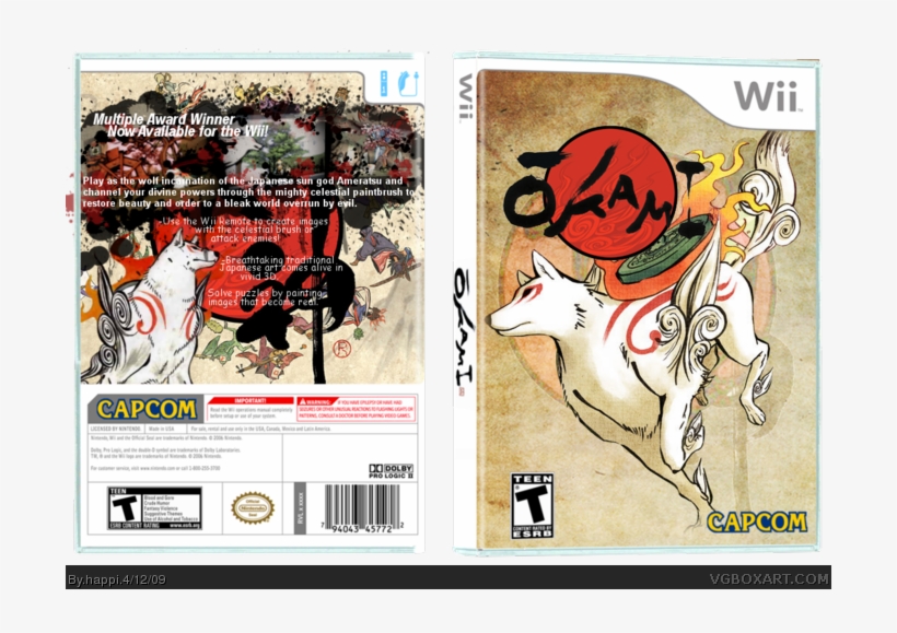 Okami Box Art Cover - Okami Wall Scroll - Amaterasu - Free Transparent ...