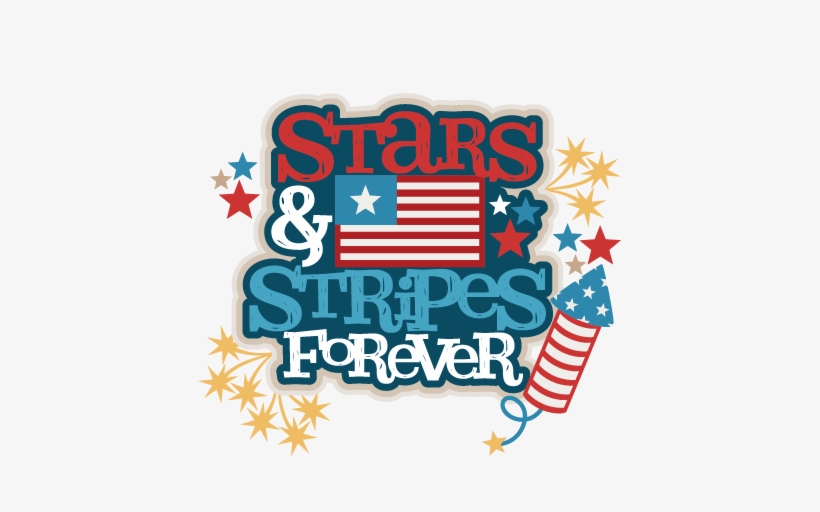 Stars And Stripes Forever Title Svg Scrapbook Cut File - Scalable ...