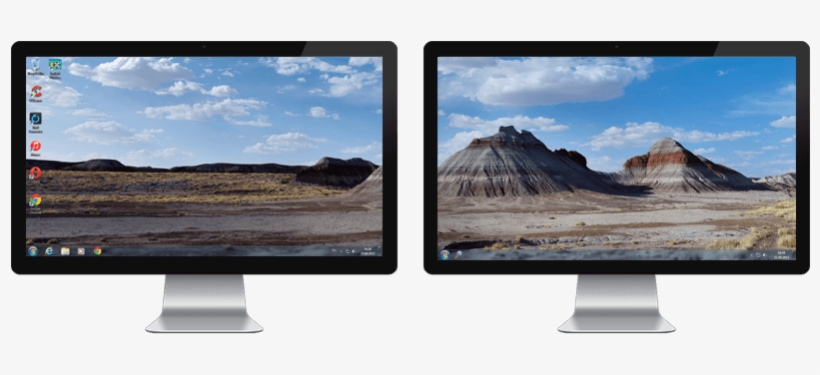 Dual Monitor Desktop Background Management With Actual - Painted Desert ...