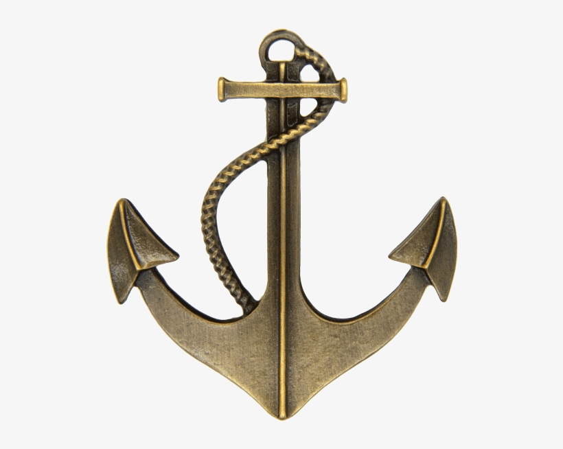 Anchor Pin 3d, Antique Gold - Gold - Free Transparent PNG Download - PNGkey