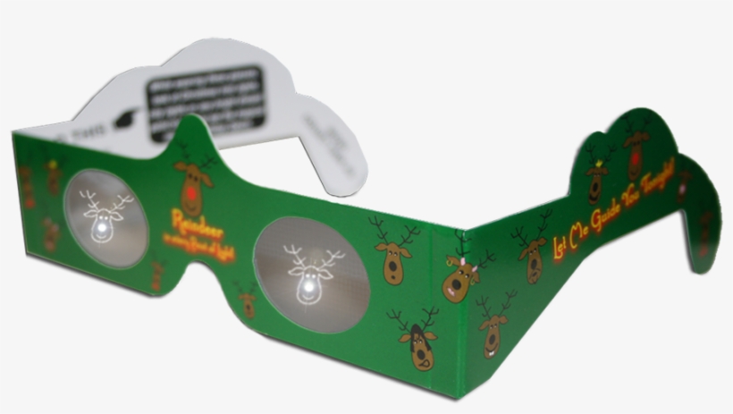 Reindeer - Holiday Specs - 3d Christmas Glasses - Free Transparent PNG ...